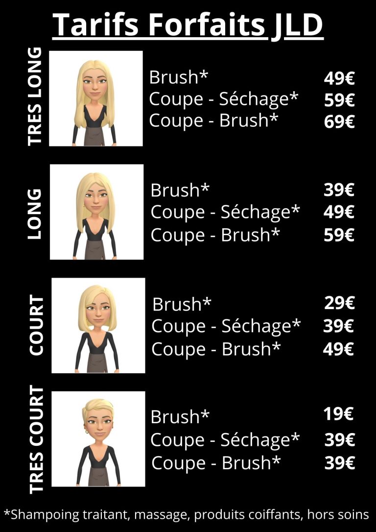 Tarifs - Jean Louis David Marseille - Maison LVM